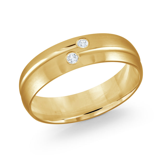 7MM Width Interlocking Diamond Brush Finish Wedding Band | Wholesale ...