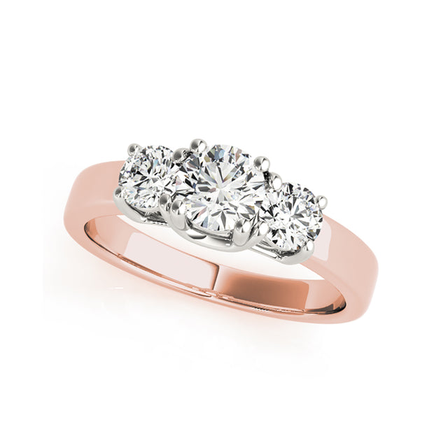 Plain Trinity Diamond Engagement Ring( 0.74 CTW) | Wholesale Diamonds